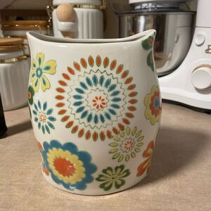 Pier 1 | Art | Pier Hand Painted Yellow And Blue Ceramic Owl Vase Or ...